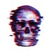 Trippy Glitched Skull PNG Graphic - Psychedelic Halloween PNG - Digital ...