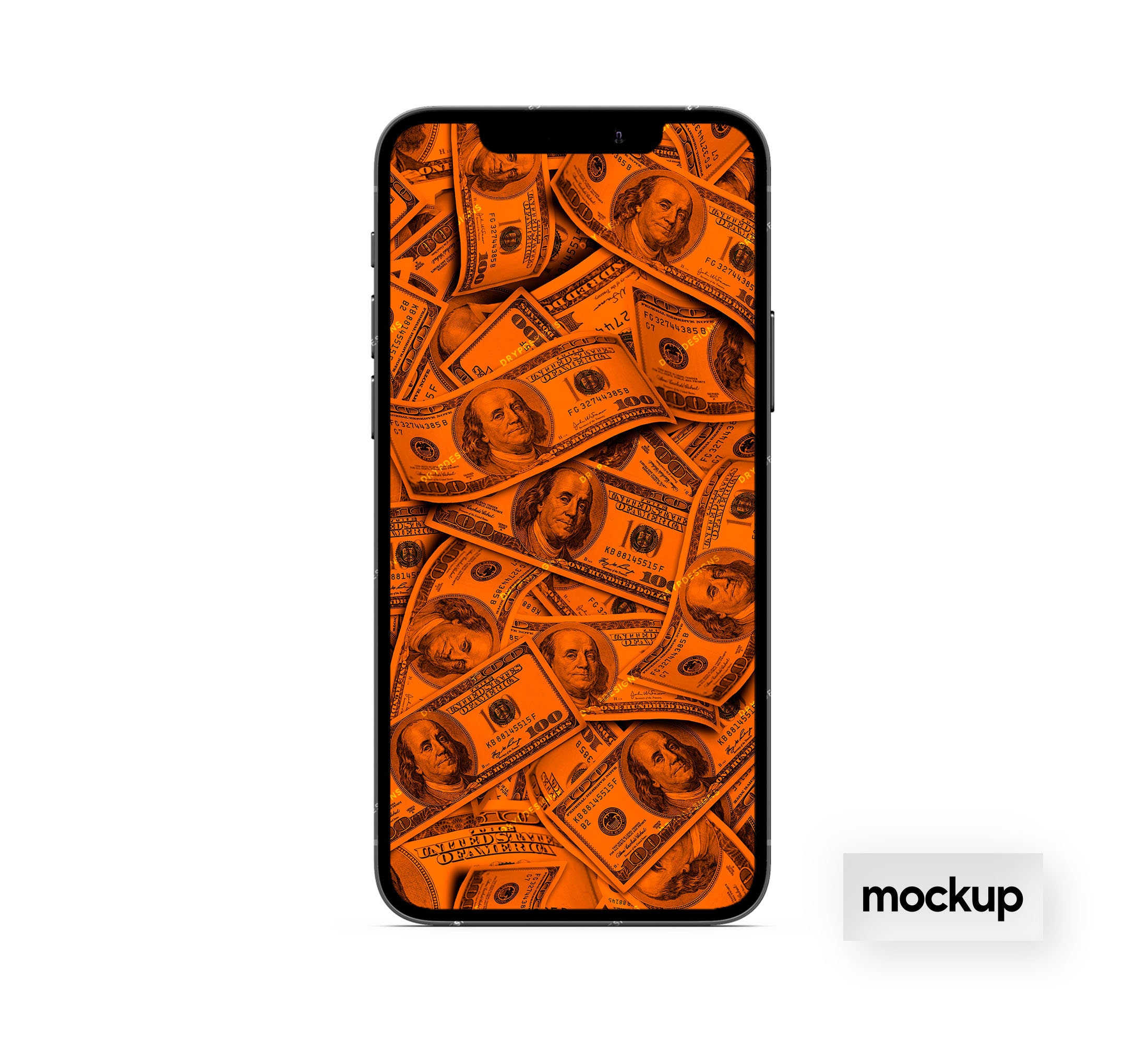 Orange Money Seamless Digital Paper Background Pattern - Raining ...