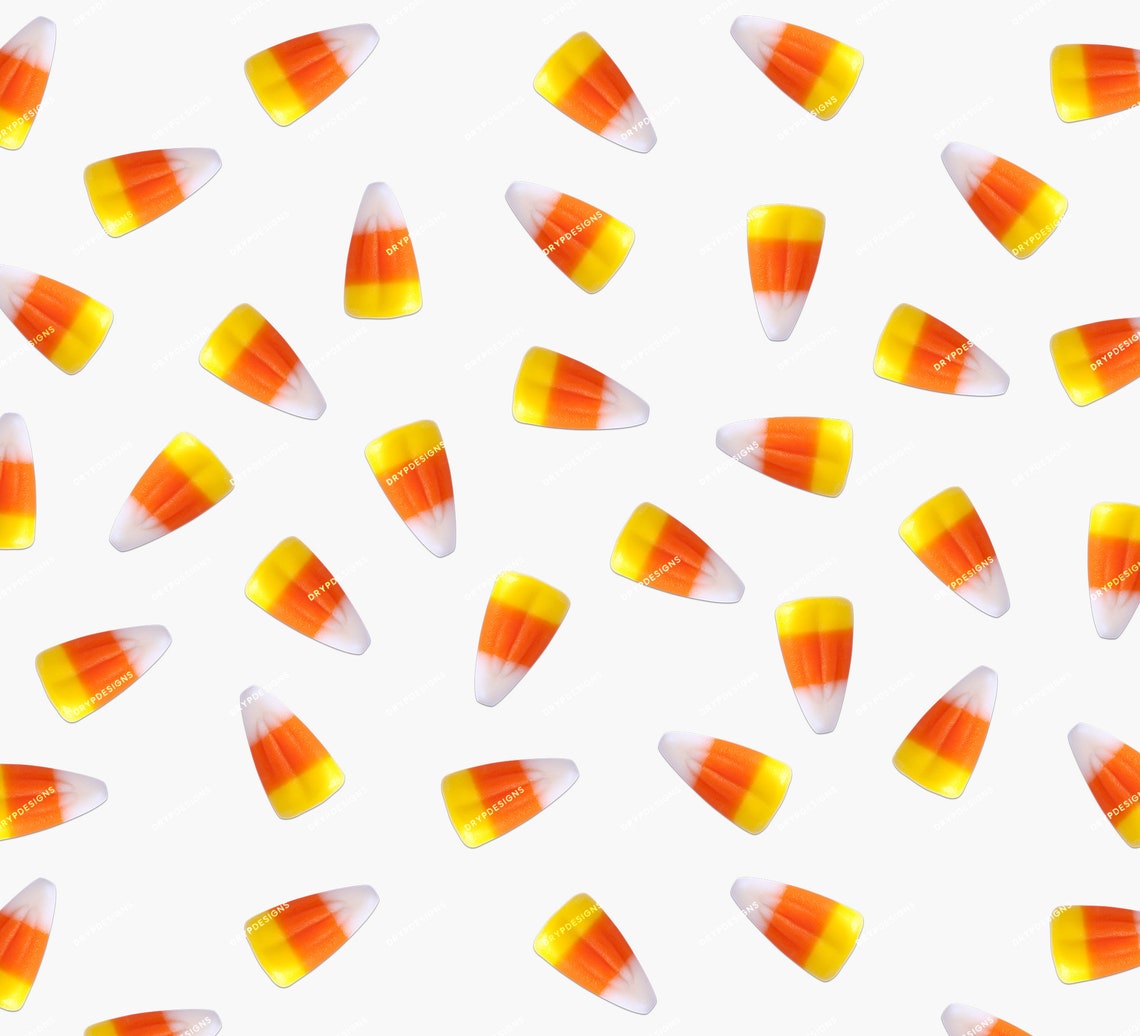 Candy Corn Seamless Background Pattern Overlay PNG - Halloween ...