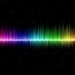 Rainbow Neon Glow Sound Wave Seamless Background Vibrant Neon on Black ...