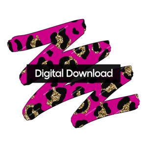 Pink + Gold Glitter Leopard Print Seamless Digital Paper Background ...