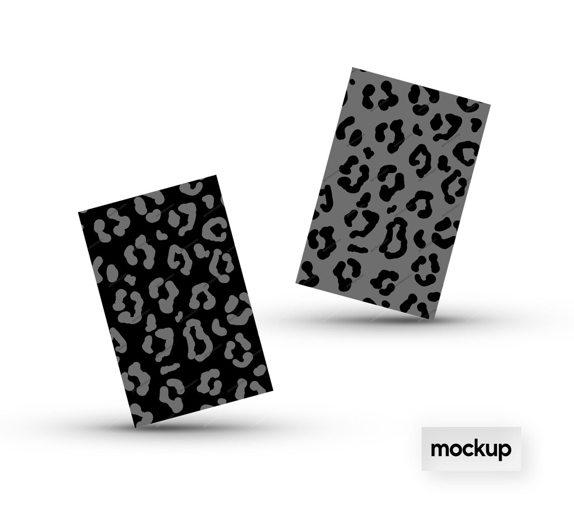 Black Gray Leopard Print Seamless Background Pattern Dark - Etsy