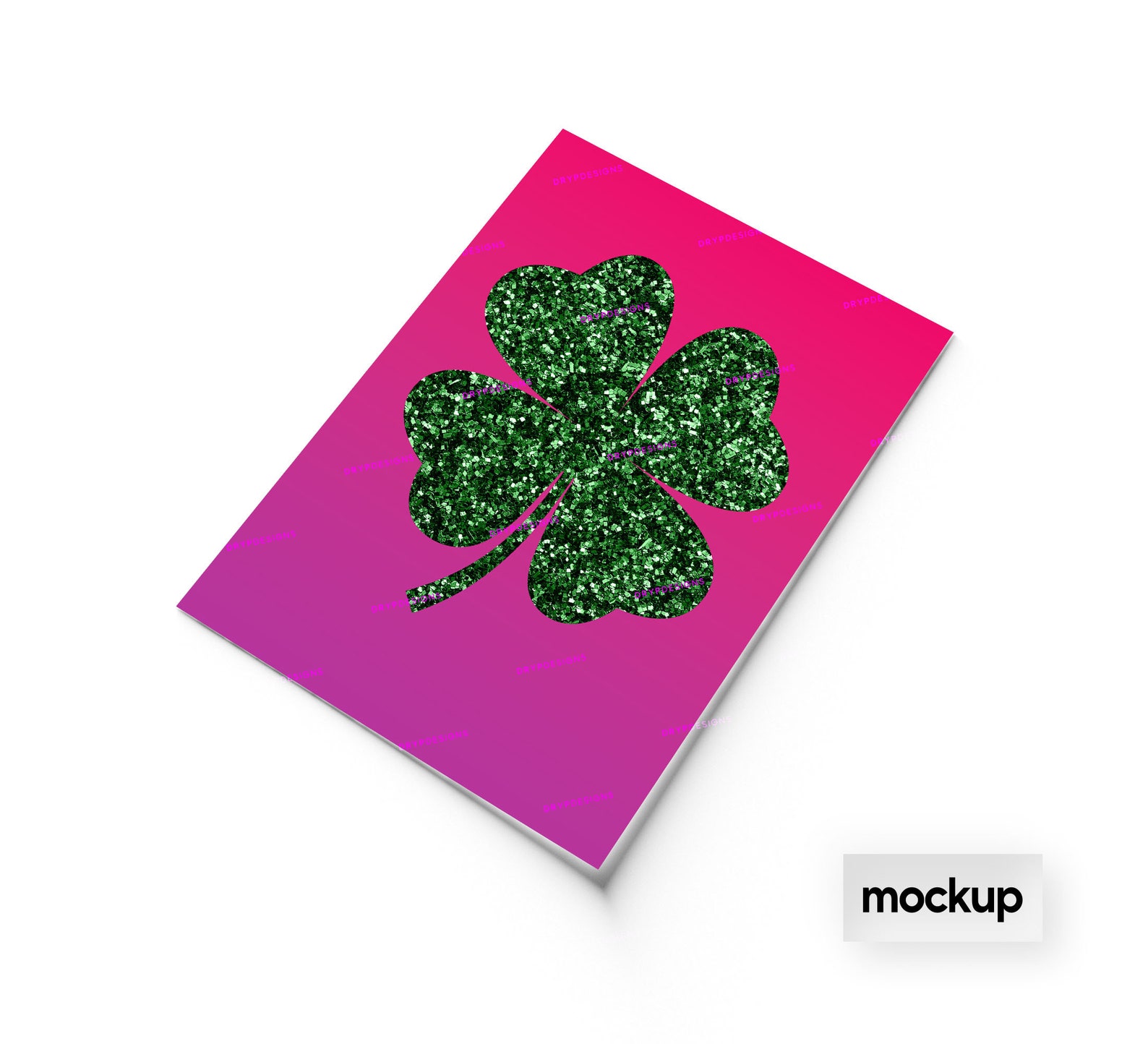 Green Glitter Shamrock Four Leaf Clover PNG Graphic Green | Etsy