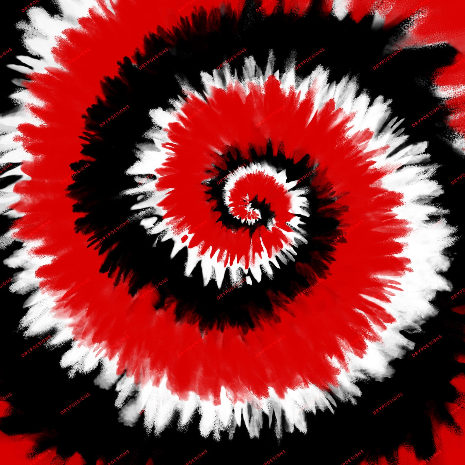 Red + Black + White Tie-dye Swirl Digital Paper Background Pattern ...