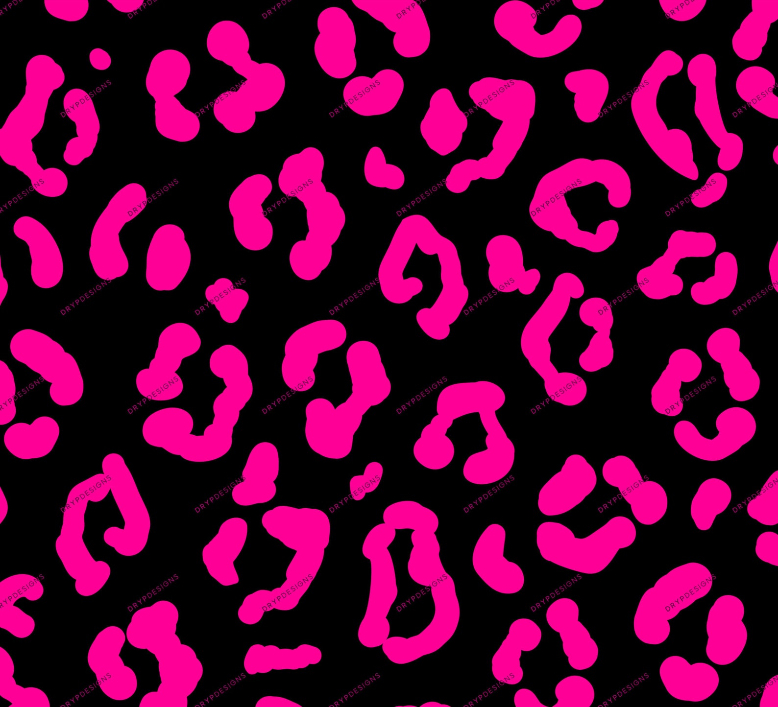 Hot Pink Black Leopard Print Seamless Digital Paper - Etsy