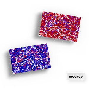 Red + White + Blue Paint Splatter Seamless Digital Paper Background ...