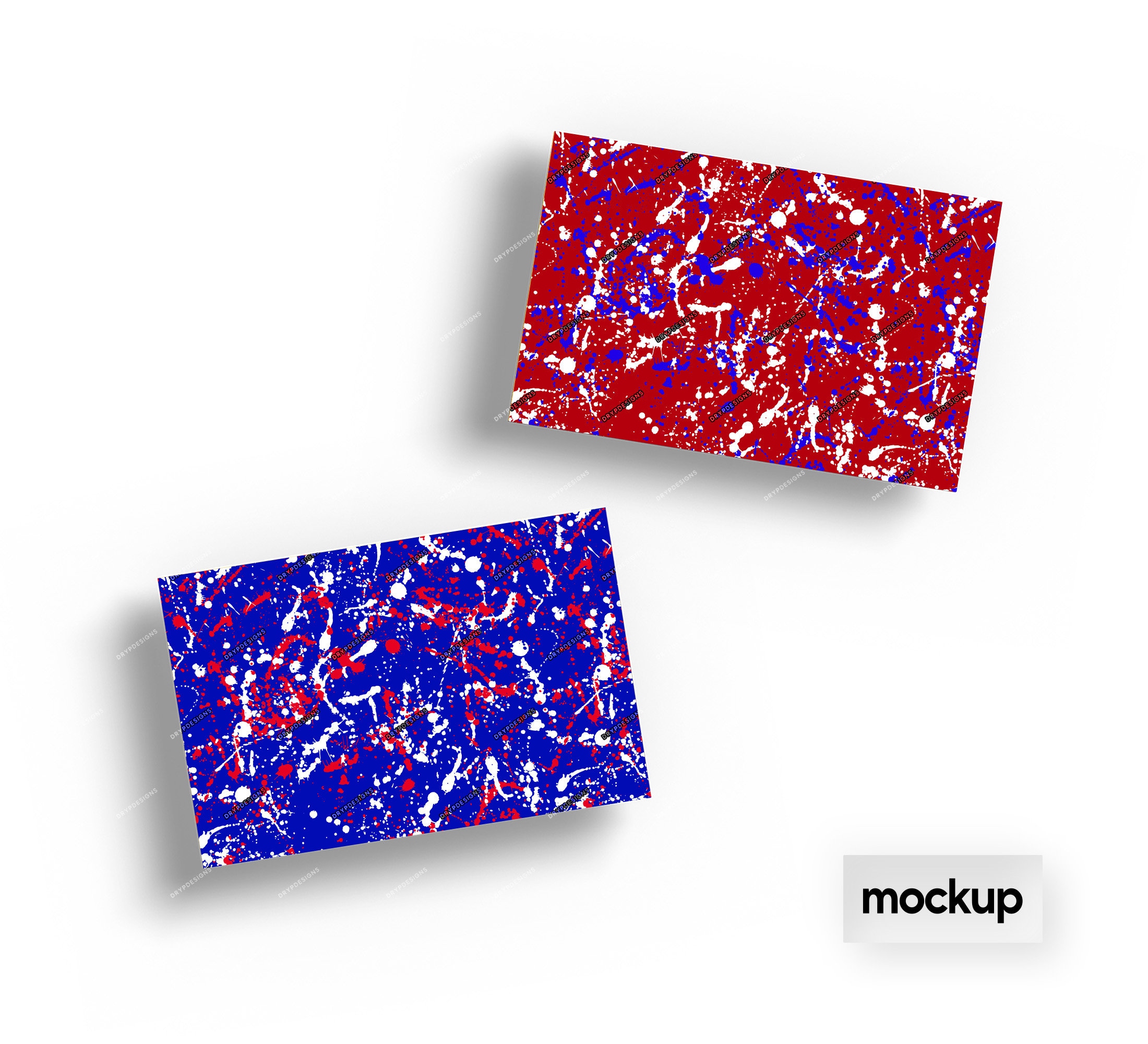 Red + White + Blue Paint Splatter Seamless Digital Paper Background ...