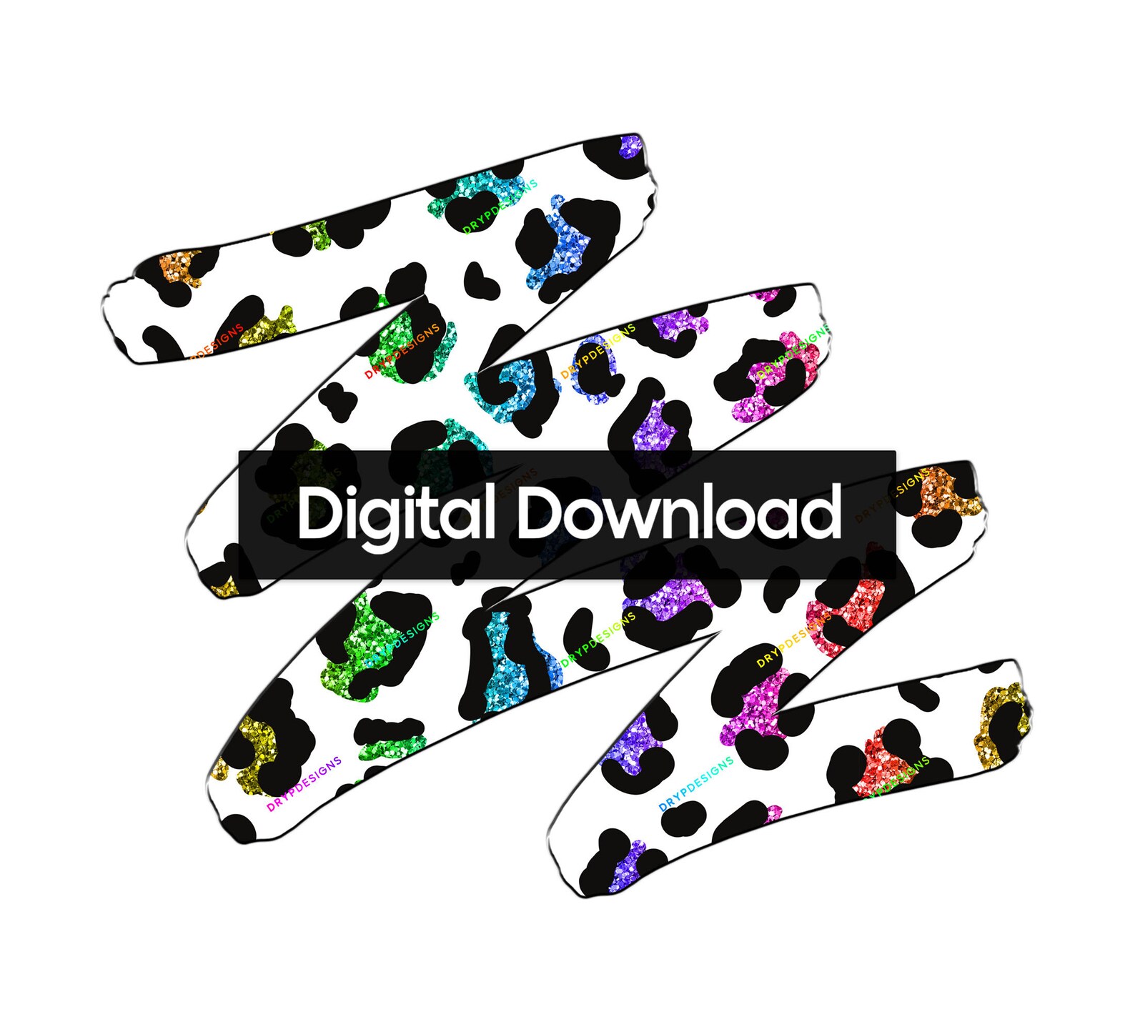 Rainbow Glitter Leopard Print PNG Seamless Leopard Print - Etsy