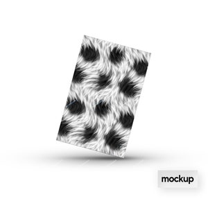 Black + White Spotted Animal Fur Seamless Digital Paper Background Texture - Realistic Faux Fur ...