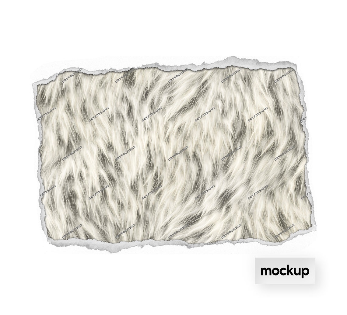 Realistic White Soft Fur Digital Paper Seamless Background | Etsy