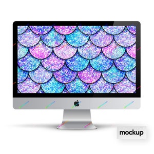 Holographic Glitter Mermaid Scales Seamless Digital Paper Background ...