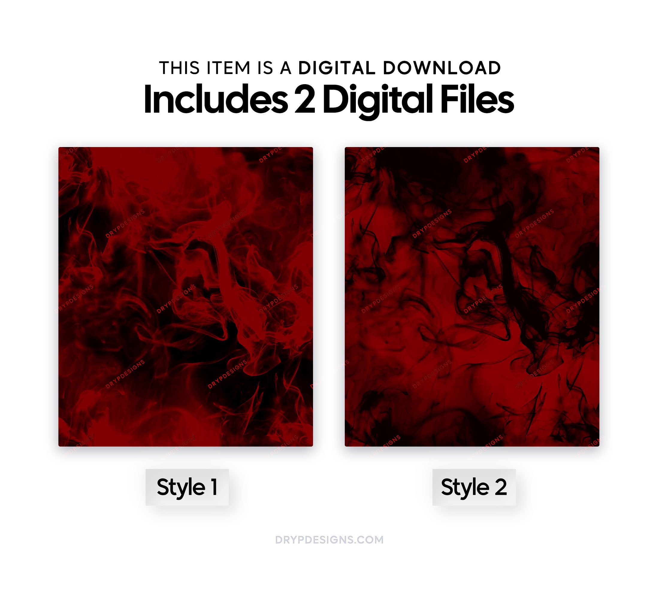 Black + Maroon Smokey Flames Seamless Digital Paper Background Texture ...