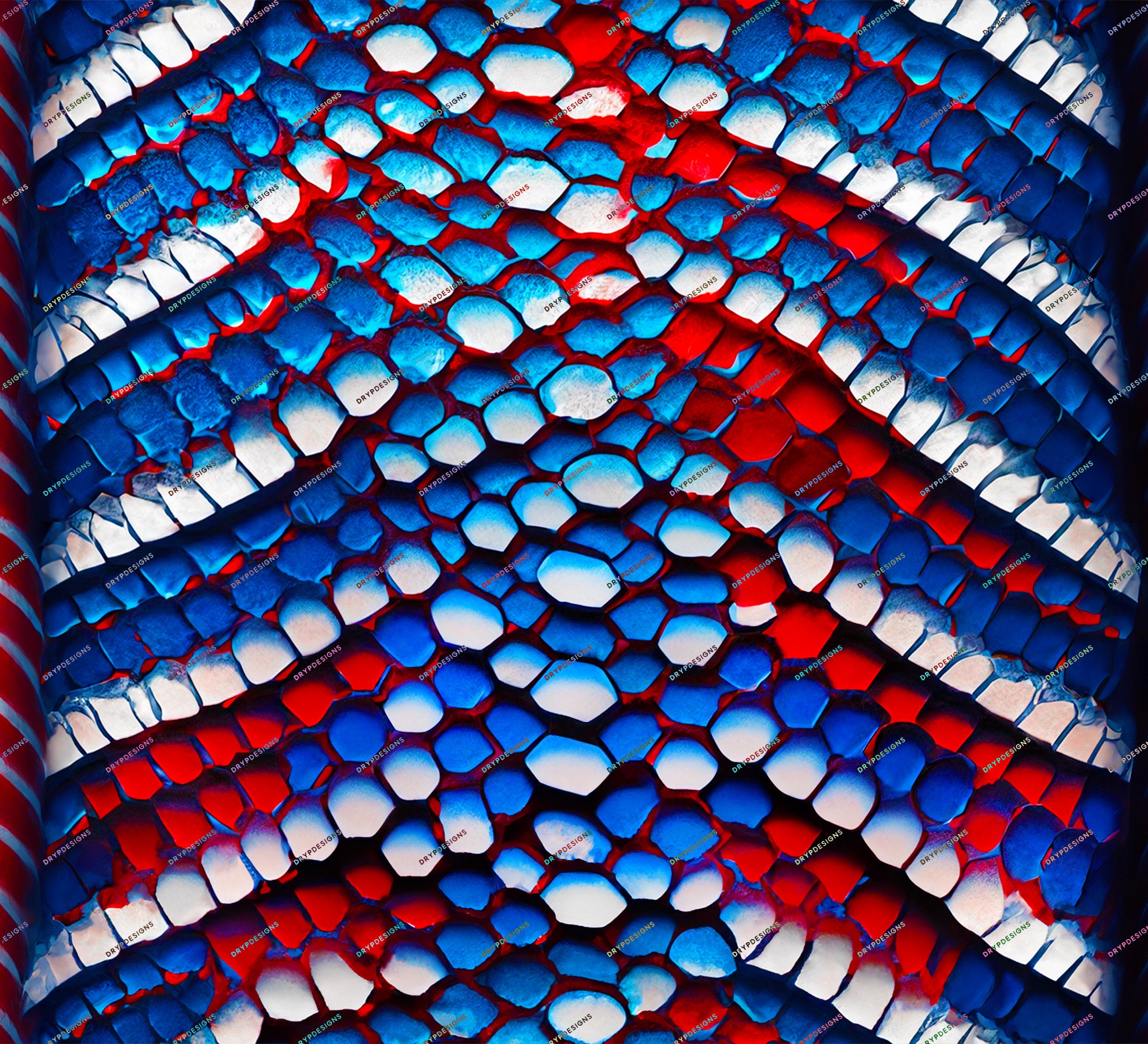 Red Snake Skin Wallpaper