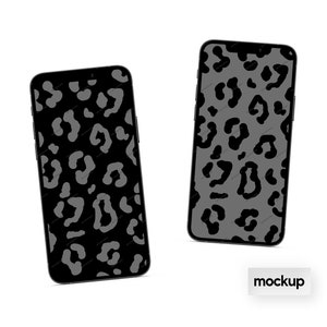 Black + Gray Leopard Print Seamless Background Pattern - Dark Bold ...