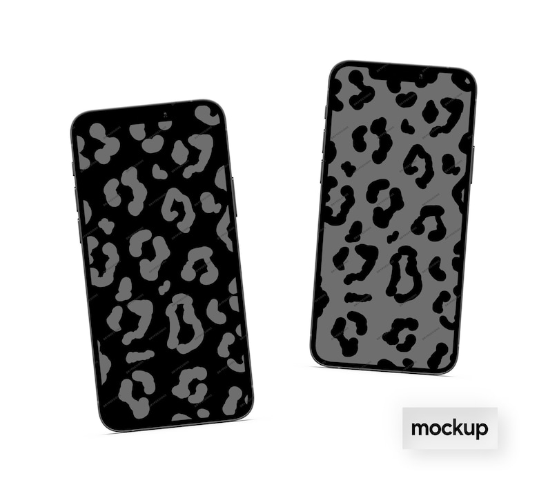 Black + Gray Leopard Print Seamless Background Pattern - Dark Bold ...