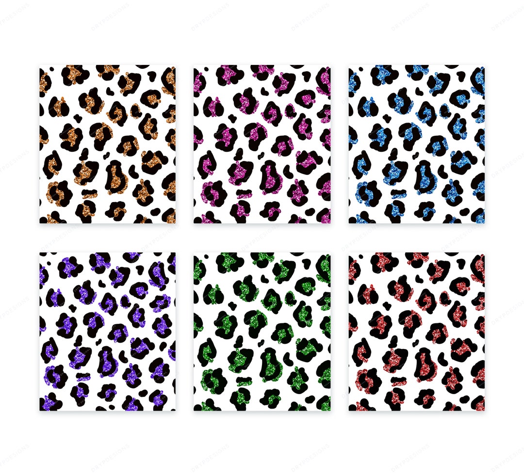 Glitter Leopard Print PNG Bundle - Seamless Pattern Overlay ...