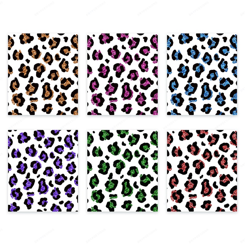 Red Glitter Leopard Print Png - Etsy