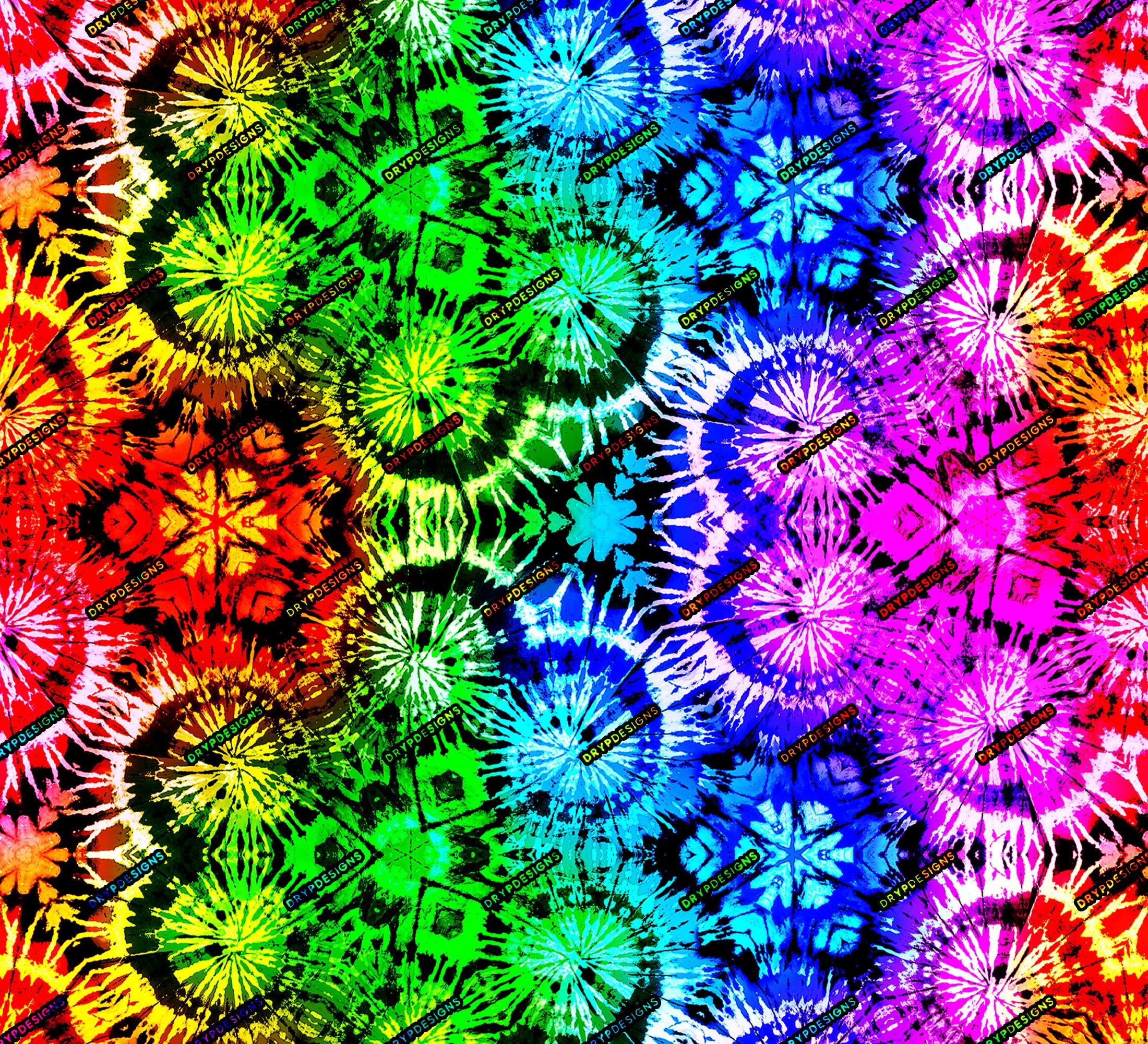 Neon Rainbow Tie Dye Background