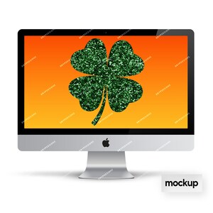 Green Glitter Shamrock Four Leaf Clover PNG Graphic - Green Glitter ...