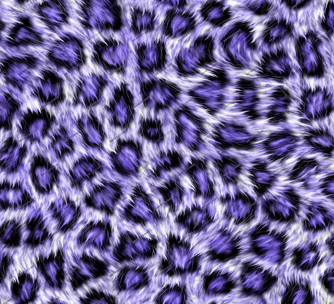 Realistic Purple Leopard Print Seamless Digital Paper Background ...