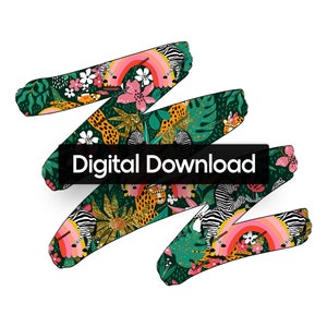 Jungle Animals Rainbow Gold Seamless Background Pattern - Boho Jungle ...