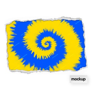 Blue + Yellow Tie-dye Swirl Digital Paper Background Pattern - Digital ...