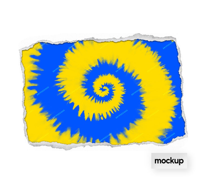 Blue + Yellow Tie-dye Swirl Digital Paper Background Pattern - Digital ...