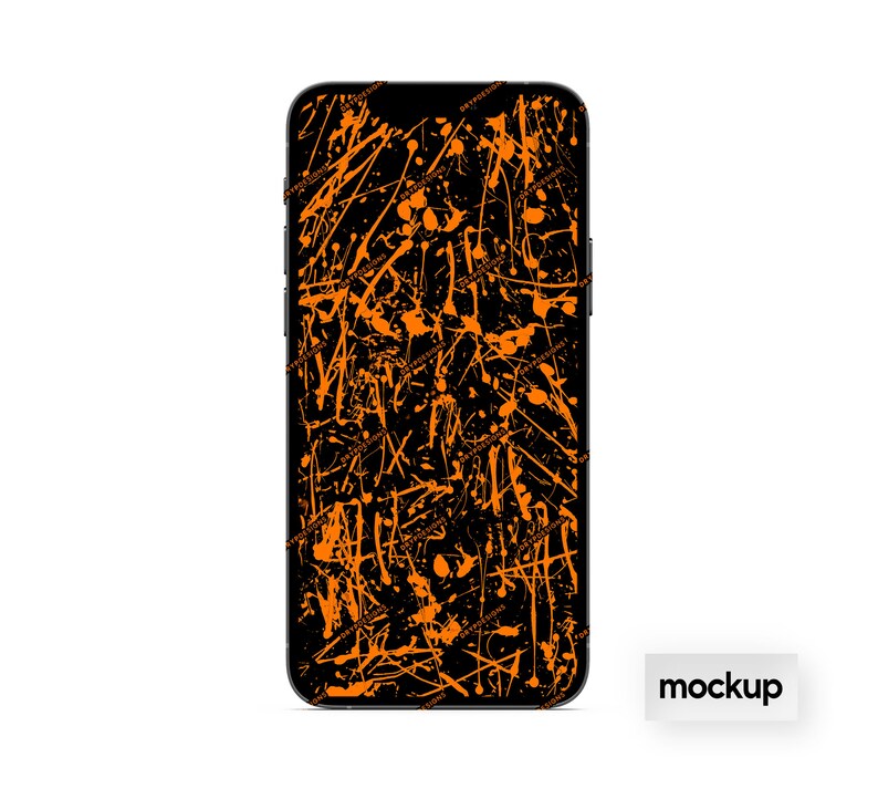 Orange Neon Paint Splatter Seamless Digital Paper Background Texture ...