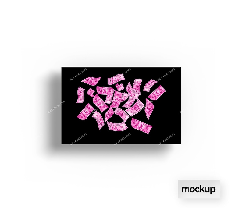 Falling Pink Money PNG Graphic Overlay Raining Pink 100 - Etsy