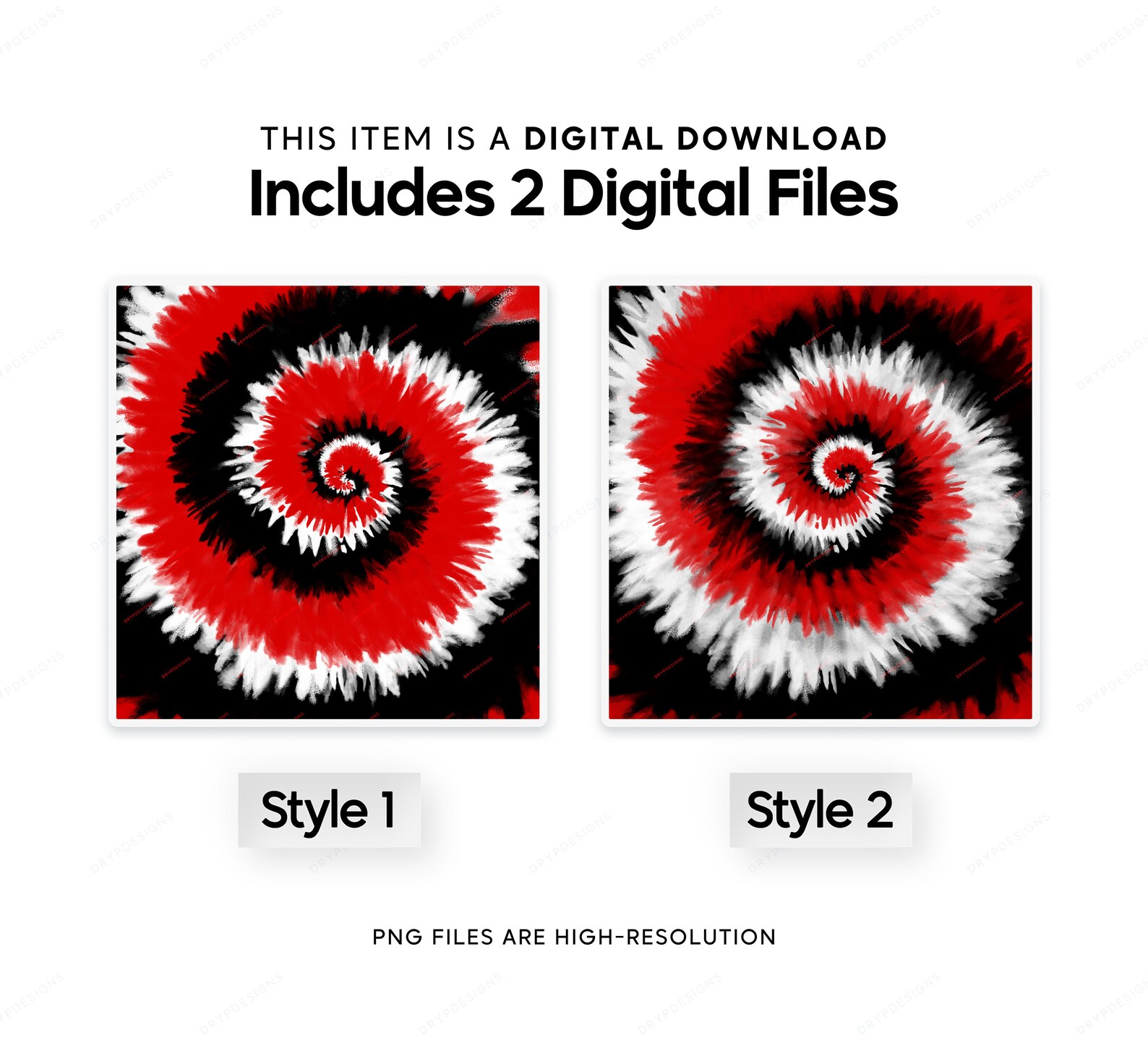 Red + Black + White Tie-dye Swirl Digital Paper Background Pattern ...