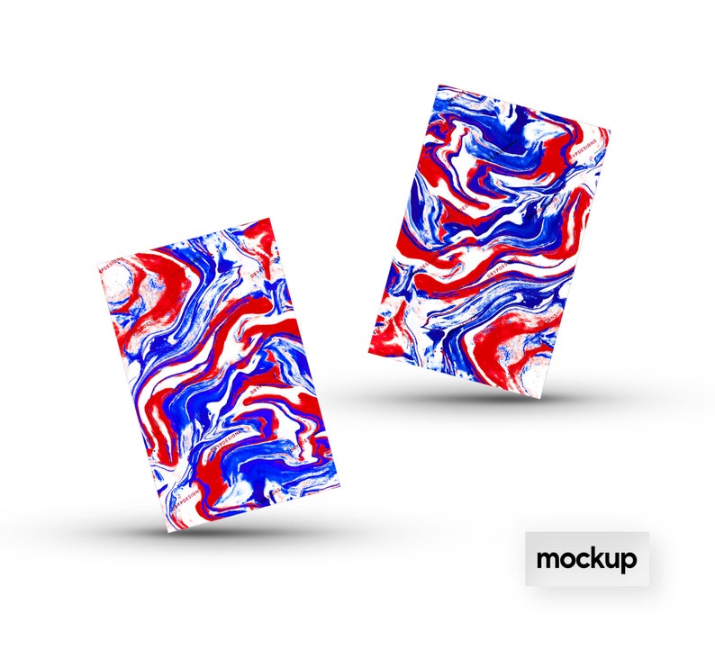 Red White Blue Marble Swirl Seamless Digital Paper - Etsy