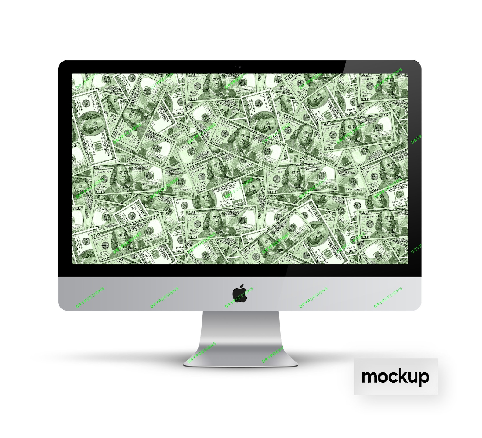 Mint Green Money Digital Paper Seamless Background - 100 Dollar Bills ...