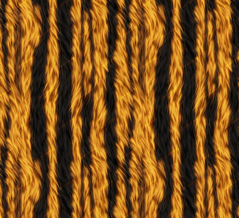 Tiger Stripes Seamless Digital Paper Background Texture - Soft Faux Fur ...