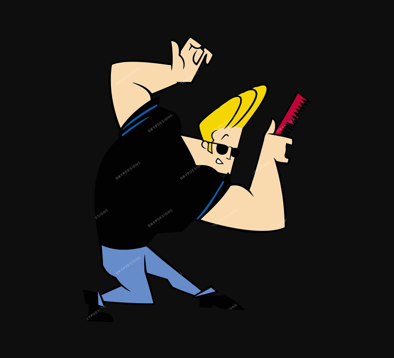 Johnny Bravo Cartoon Graphic PNG + SVG Bundle - Digital Download Files ...