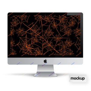 Seamless Spiderweb Background Pattern - Black + Orange Halloween ...