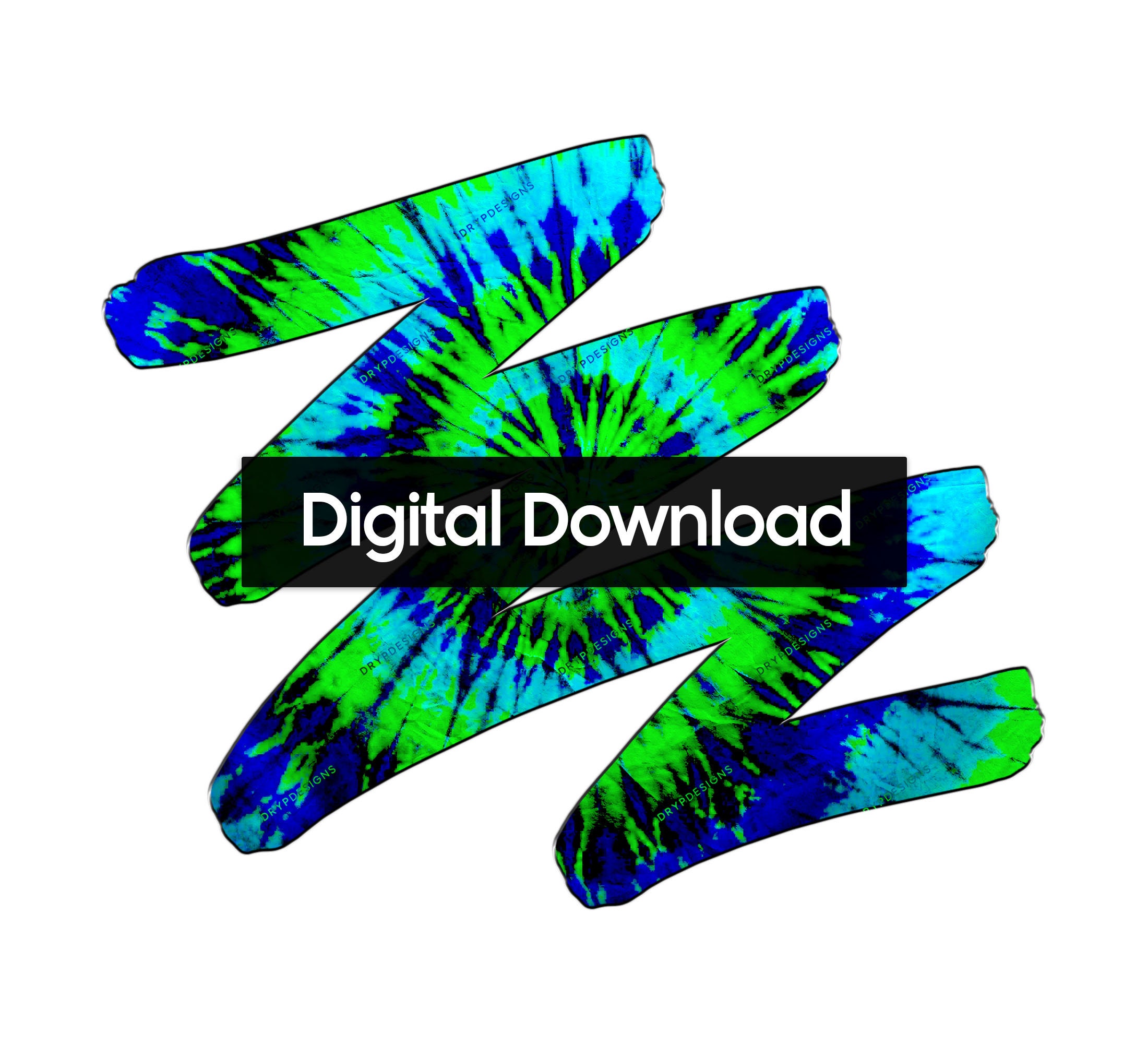 Blue Green Neon Tie-dye Digital Paper Background Texture - Etsy