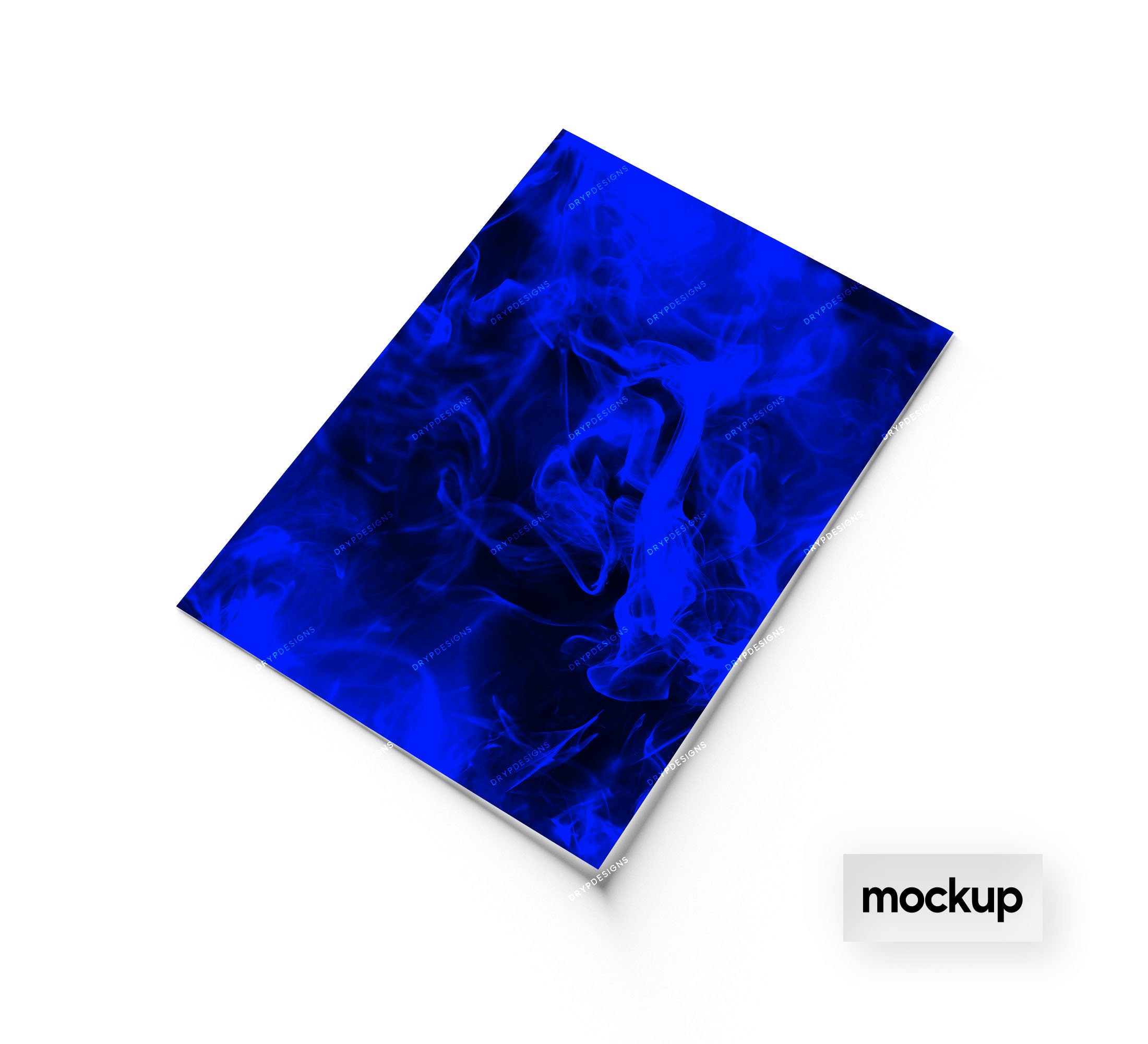 Dark Bold Blue Smokey Flames Digital Paper Background - Etsy