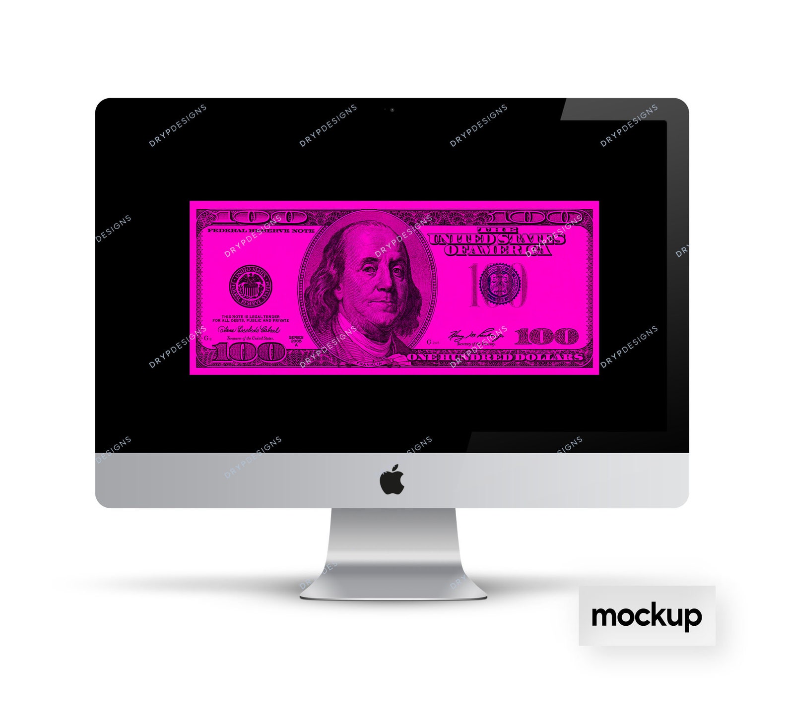 Pink Money 100 Dollar Bills PNG US One Hundred Dollar Bill - Etsy