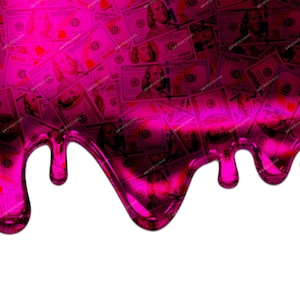 Pink + Gold Dripping Money PNG Overlay Digital Background - Liquid Gold ...