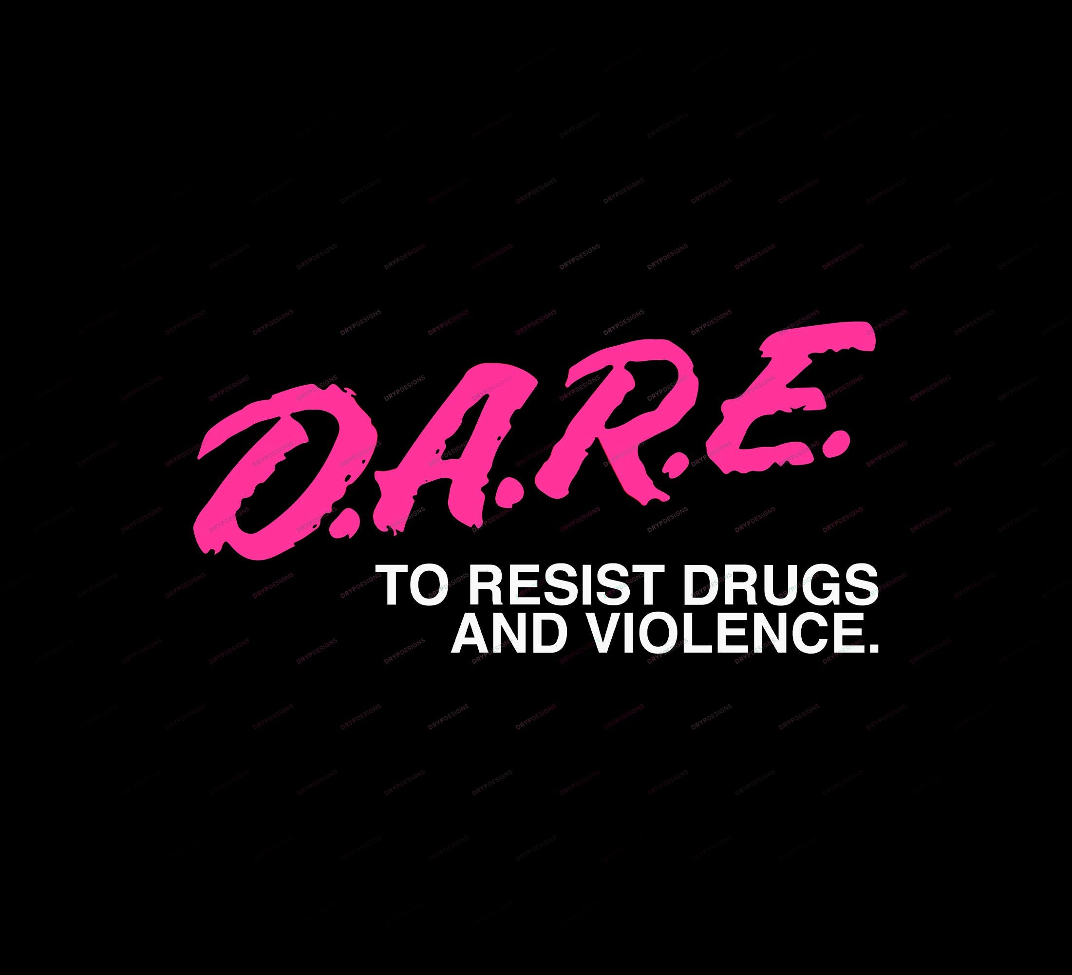 DARE Resist Drugs & Violence Pink SVG + PNG Graphic - D.A.R.E Program ...