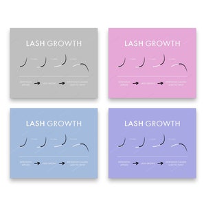 Lash Extension Growth Cycle Chart - Multicolor Digital Art Print ...