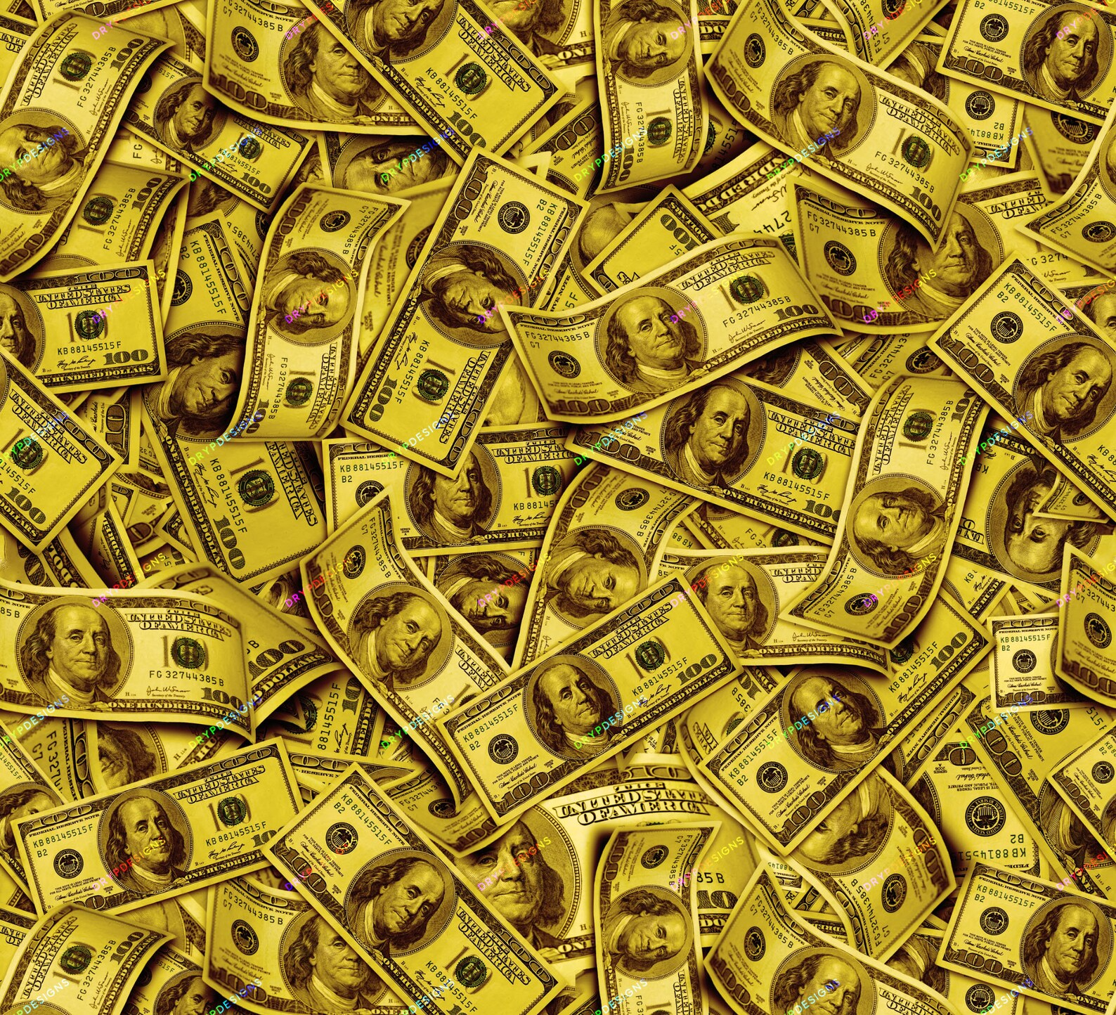 Gold Money Seamless Digital Paper Background Pattern Raining - Etsy