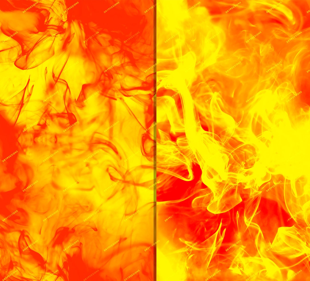 Red + Yellow Smokey Flames Seamless Digital Paper Background Texture ...