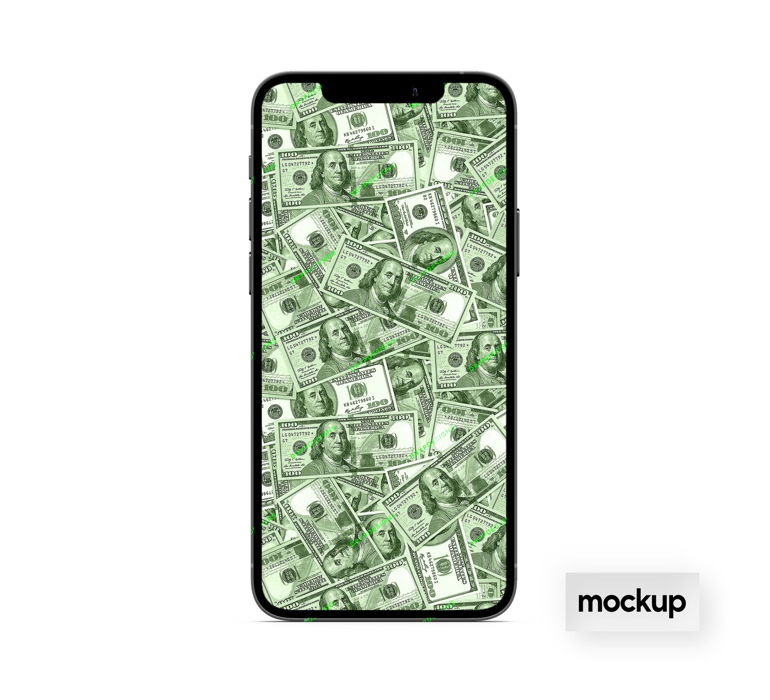 Mint Green Money Digital Paper Seamless Background - 100 Dollar Bills ...