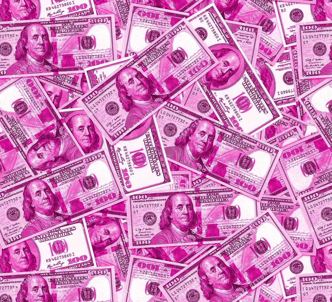 Pink Money Background 100 Dollar Bills Seamless Digital - Etsy Australia