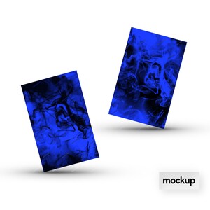 Dark + Bold Blue Smokey Flames Digital Paper Background Seamless ...