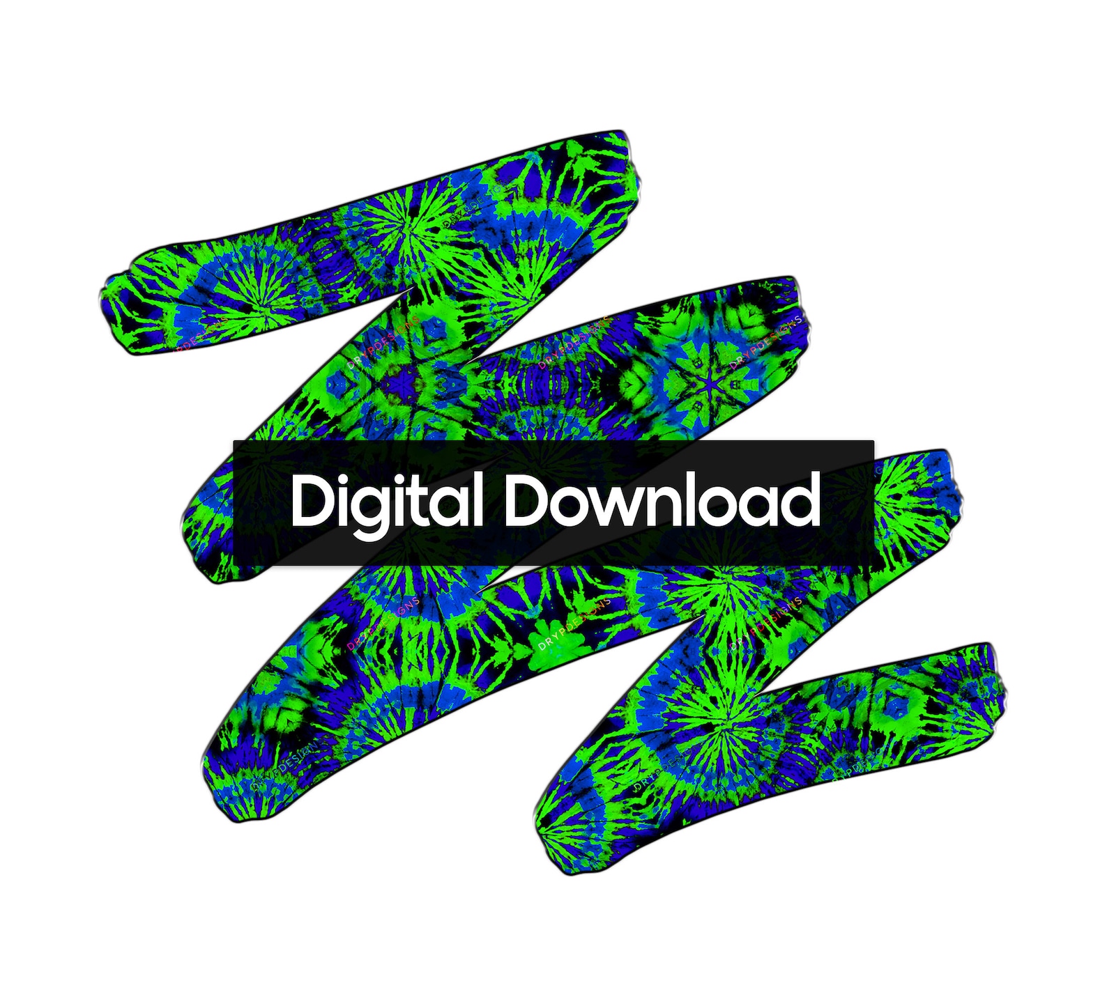Neon Blue Green Tie-dye Seamless Pattern Background Texture - Etsy