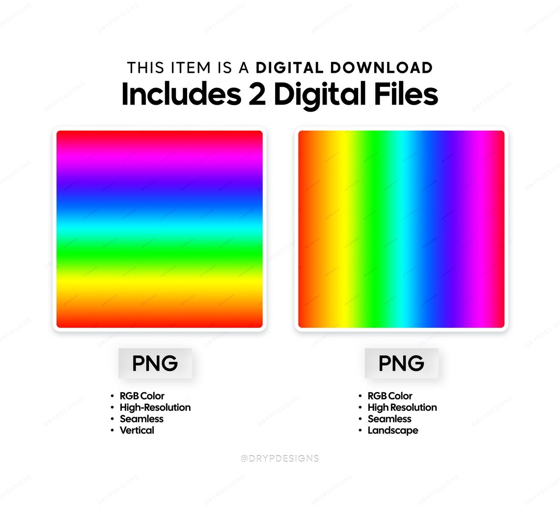 Rainbow Ombre Gradient Digital Paper Color Spectrum Background PNG ...