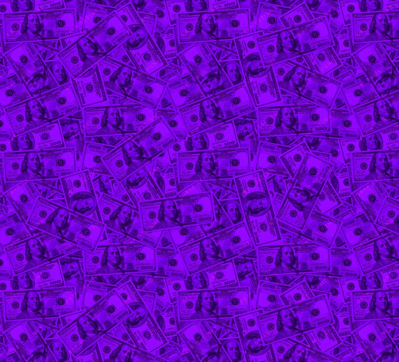Purple Money Background 100 Dollar Bills Seamless Digital - Etsy