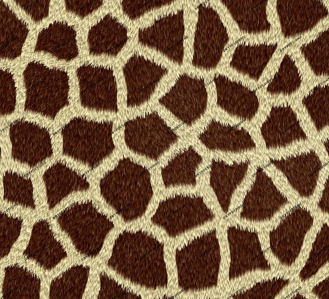 Realistic Giraffe Print Seamless Digital Paper Background Texture PNG ...